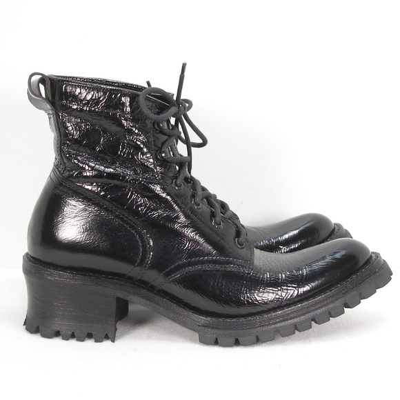 From | Shoes | From Made In Italy Black Patent Leather Booties 37 ...